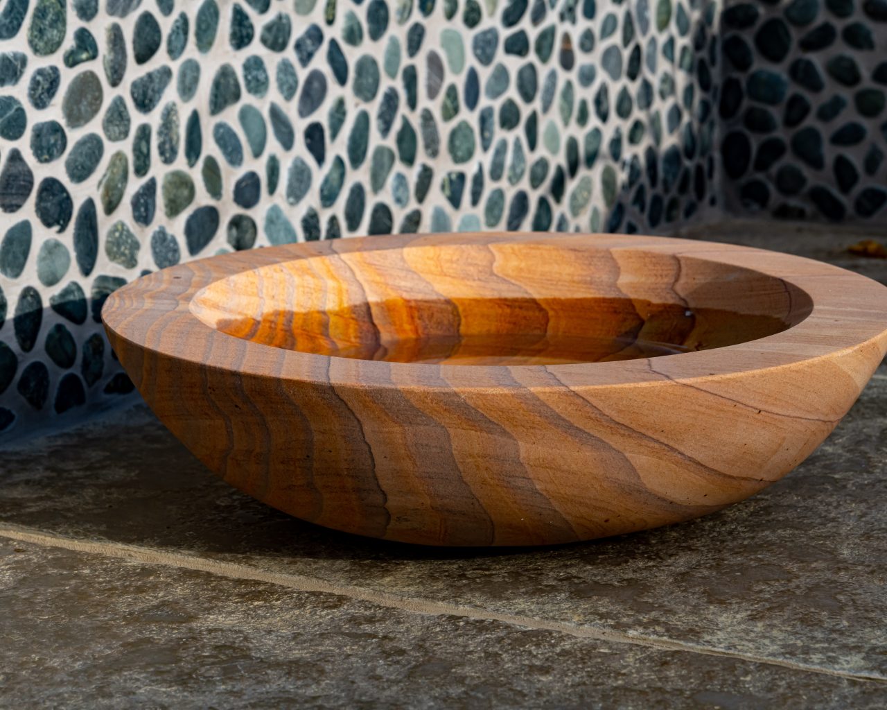 Acorn Rainbow Sandstone Birdbath | Buy Foras Natural Stone Bird Baths
