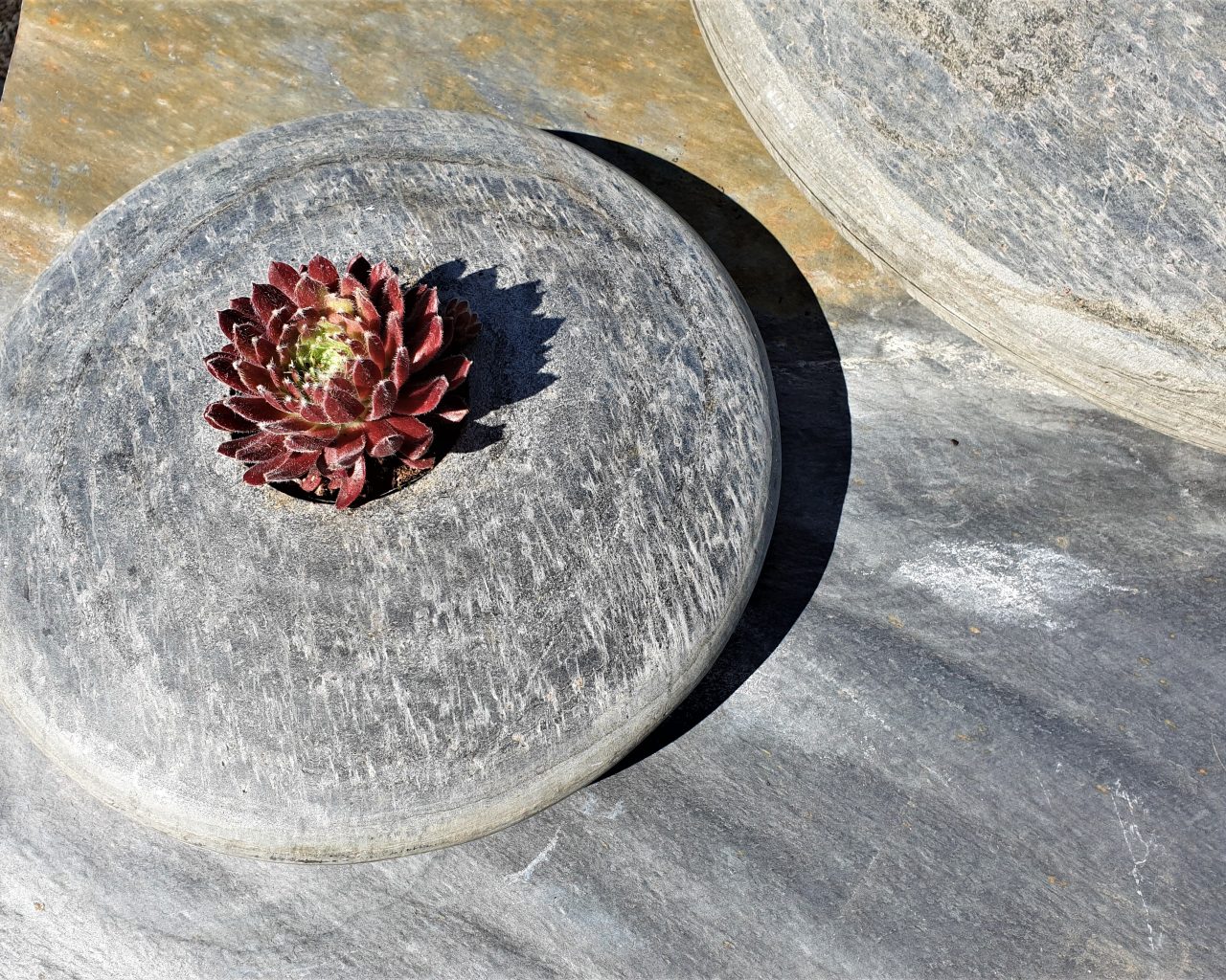 Small Oblate Slate Planter | Natural Slate Vases & Sculptures from Foras